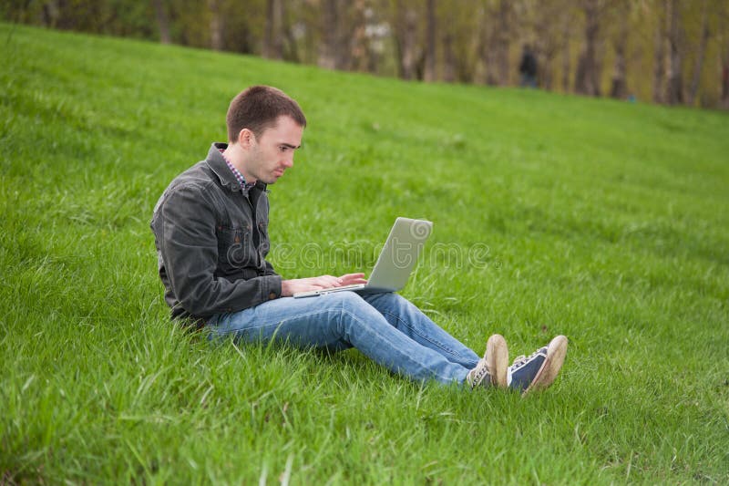Young man with notebook stock image. Image of university - 28238751