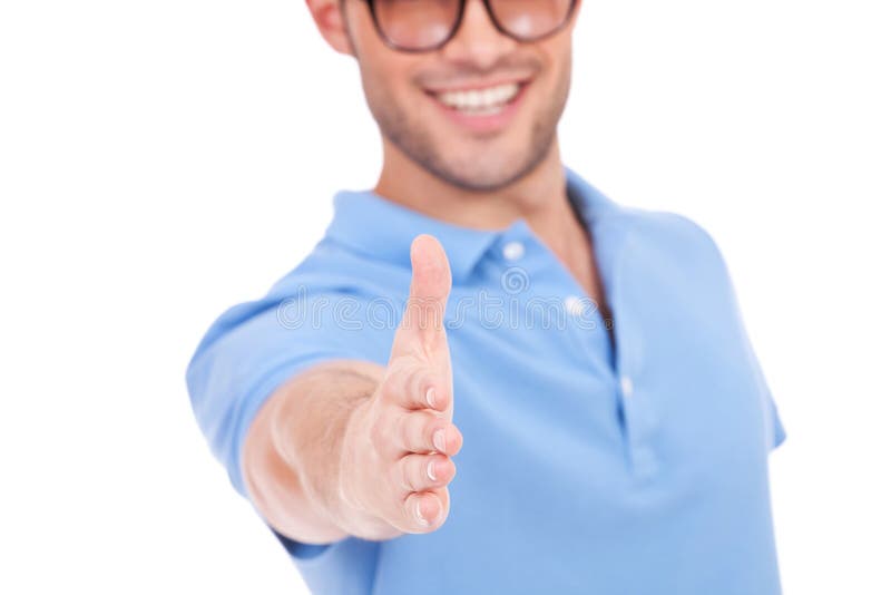 Young Man Offering To Shake Hands Stock Image - Image of model, hope ...