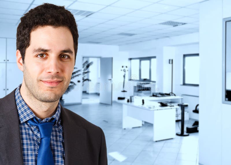 Young man in office stock photo. Image of manager, entrepreneur - 18809826