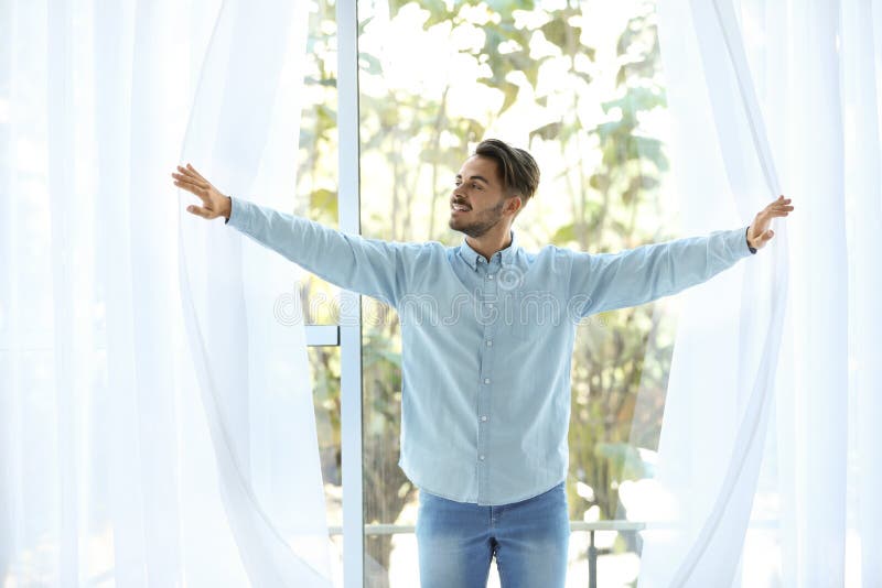 203 Opening Curtains Man Stock Photos - Free & Royalty-Free Stock ...
