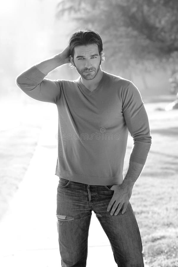 Man outdoors stock image. Image of alone, masculine, macho - 21702799