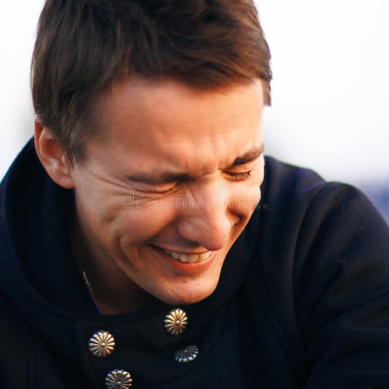 Portrait of Young Beautiful Courageous Man Stock Photo - Image of ...