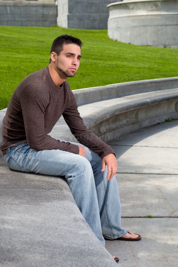 Young Man Outside stock photo. Image of park, casual - 19644484