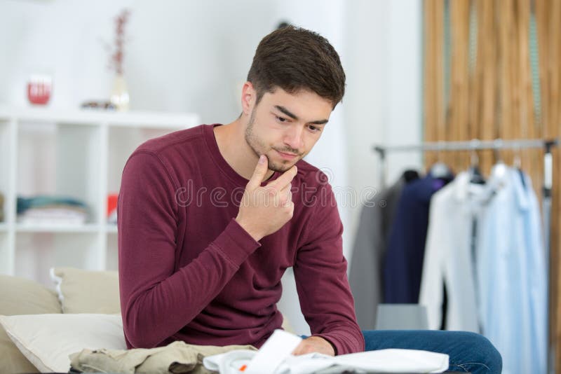 Young man packing stock photo. Image of traveller, summer - 161828682