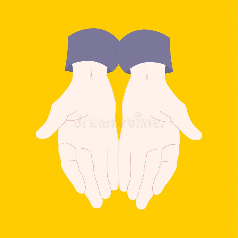 Pair Open Hands Stock Illustrations – 141 Pair Open Hands Stock ...