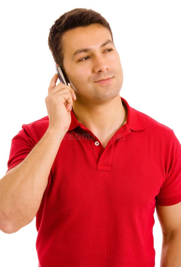 Young man on the phone stock photo. Image of latina, care - 14206732