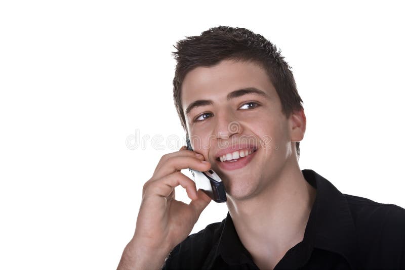 Young Man on the Phone stock image. Image of phone, people - 6220055