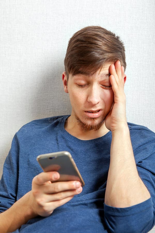 Young Man with a Phone stock image. Image of call, caucasian - 191077527