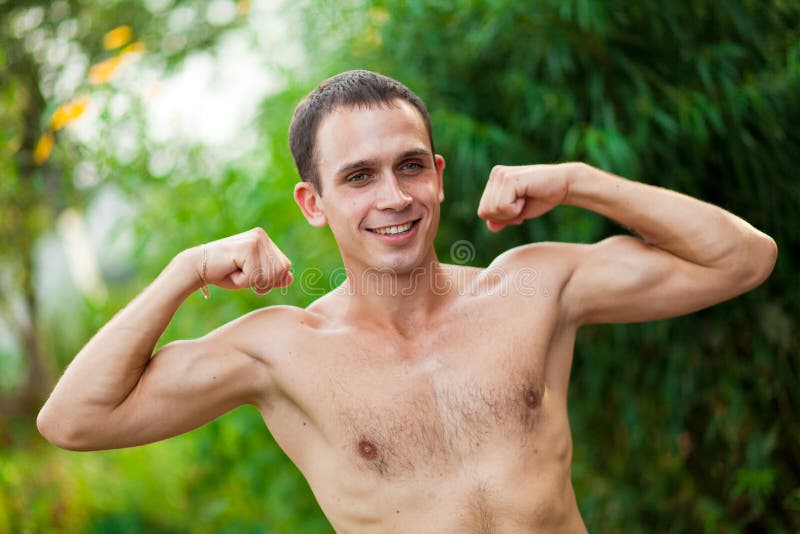 Young Man in Physical Activity Stock Photo - Image of summer, smile ...
