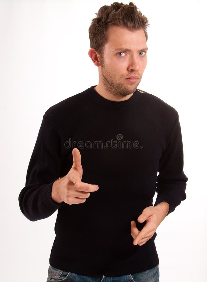Young man picking a fight stock image. Image of adult - 50980945