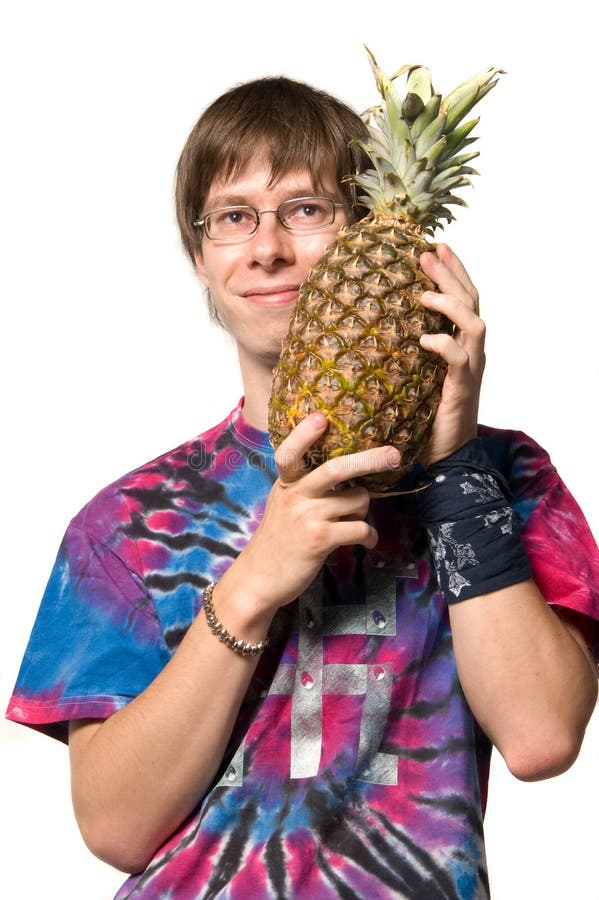 Man Holding Pineapple stock image. Image of people, african - 4393125
