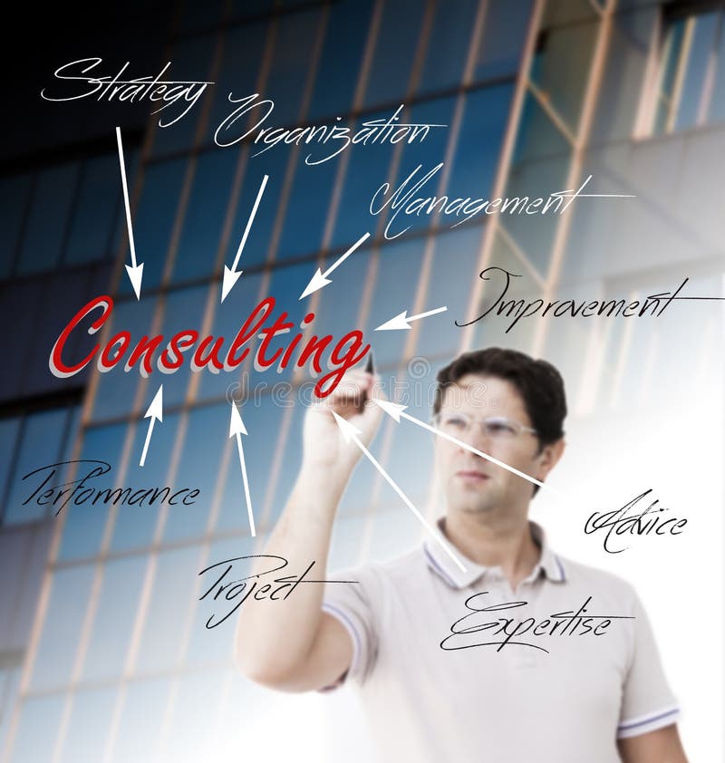Young Man Planning Consulting Activity Stock Image - Image of strategic ...