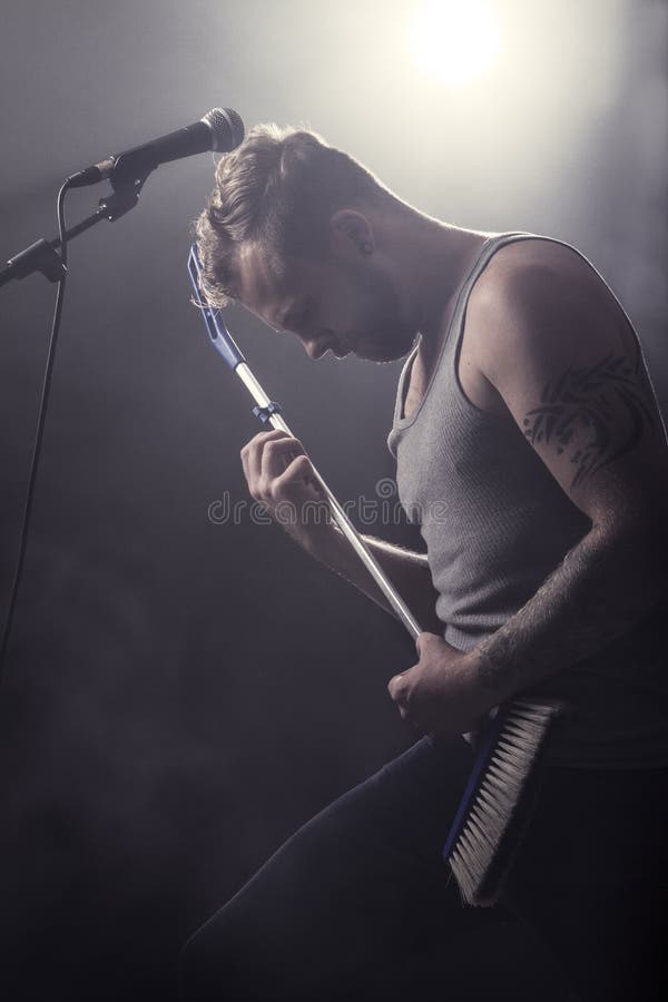 Rocking the Broom stock image. Image of adult, metal - 29713731