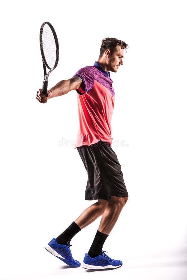 Young man playing tennis stock image. Image of players - 96276691