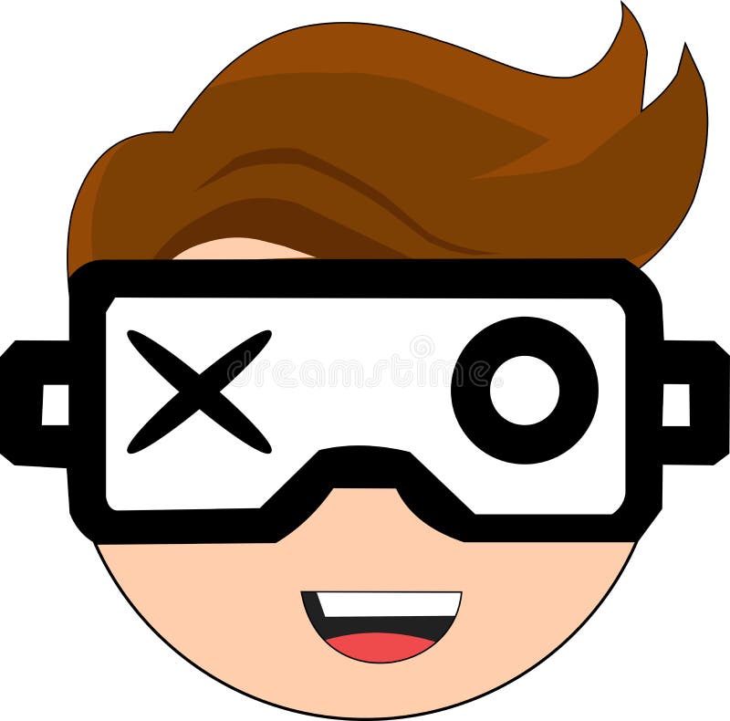 Young Man with Playing Virtual 3d Reality Simulation Game Stock Vector ...