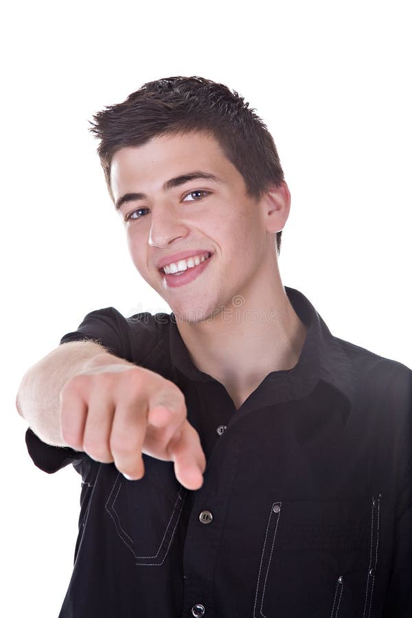 Young Man Pointing stock image. Image of cool, expressive - 6040321