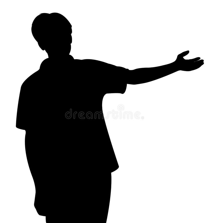 Young Man Pointing, Vector Illustration Stock Vector - Illustration of ...