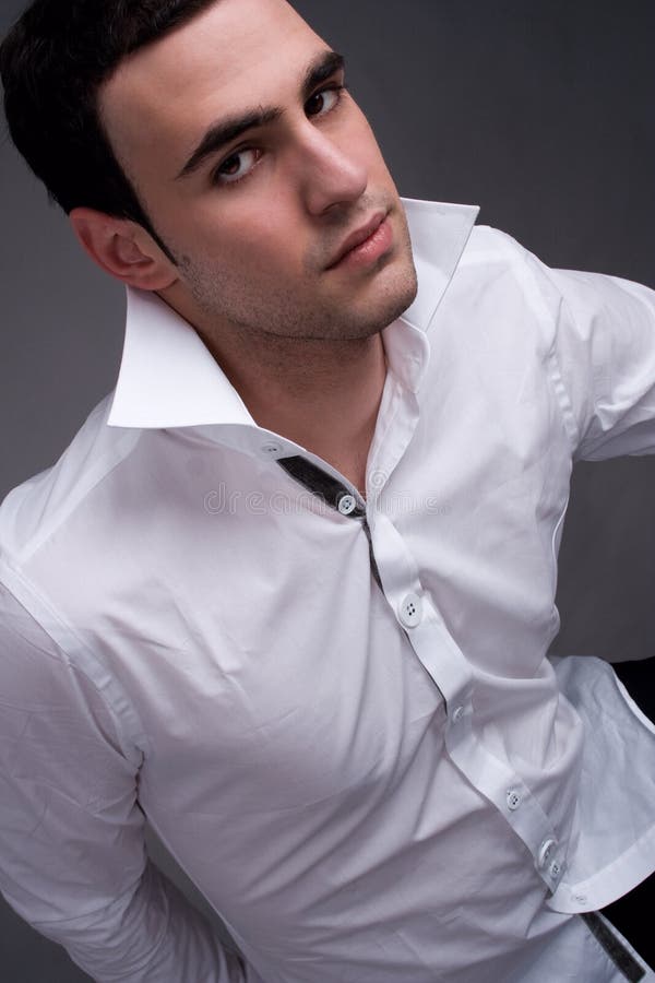 Young man portrait stock photo. Image of vertical, caucasian - 5084808