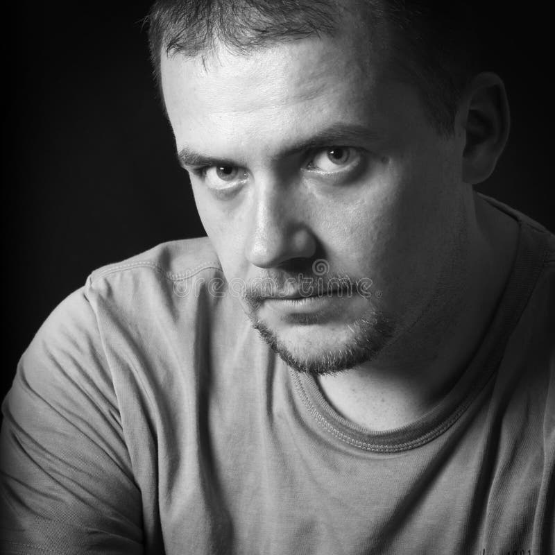 Bald Man Portrait Half Smile Stock Image - Image of closeup, smile ...