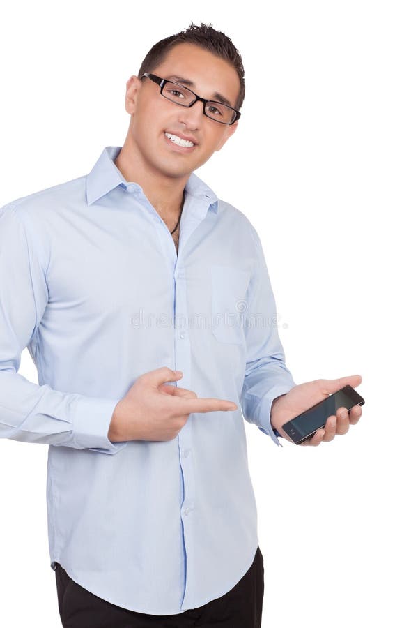 Young man stock image. Image of indicating, casual, message - 30478745