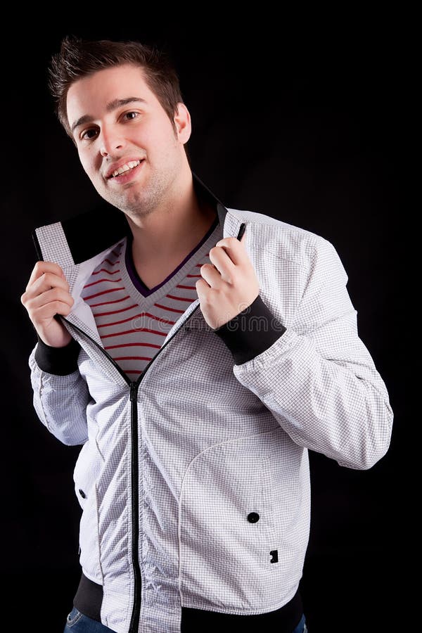 Young man posing stock photo. Image of happiness, person - 14497892