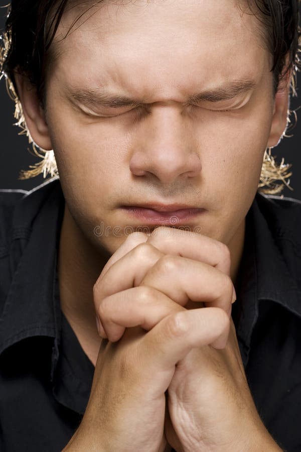 Young man in prayer stock photo. Image of prays, christ - 57907064