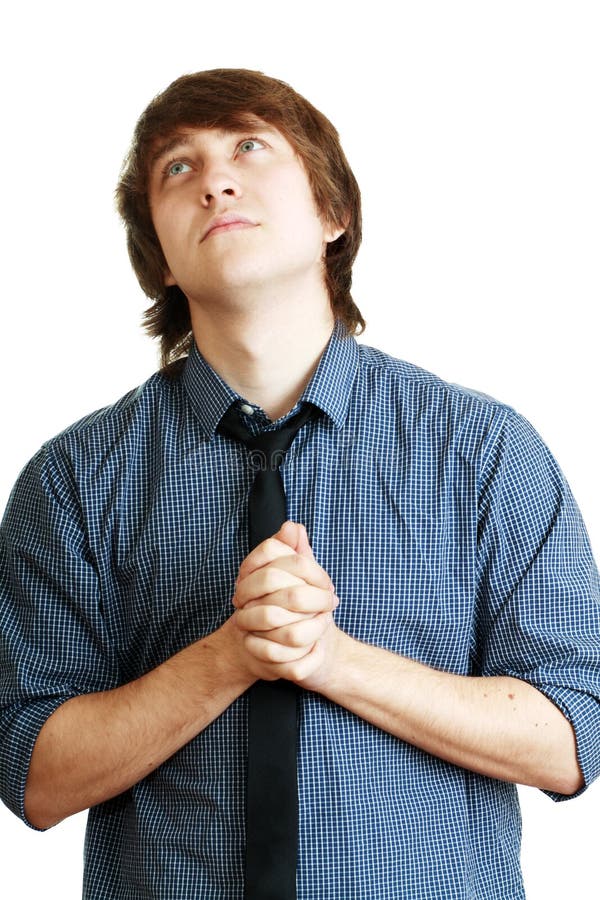 Young man praying stock photo. Image of peace, person - 30334288