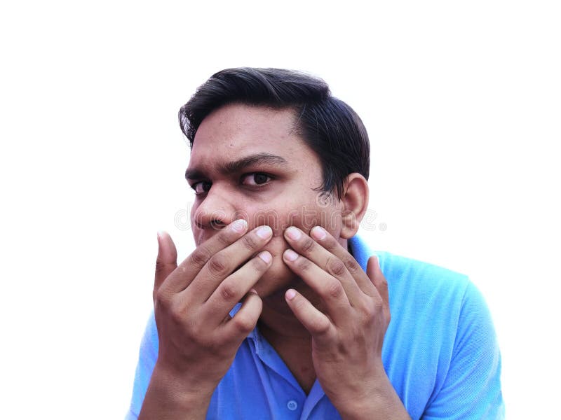 Man Press Pimples Stock Photos - Free & Royalty-Free Stock Photos from ...