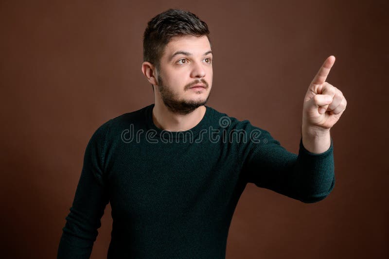 Happy Guy Pressing Smartphone Stock Photos - Free & Royalty-Free Stock ...