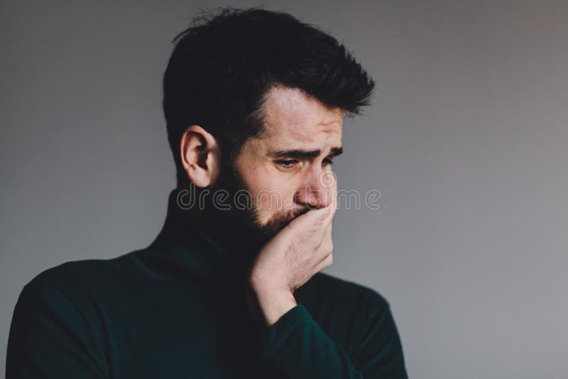 Young man with a problem stock image. Image of retro - 84418065