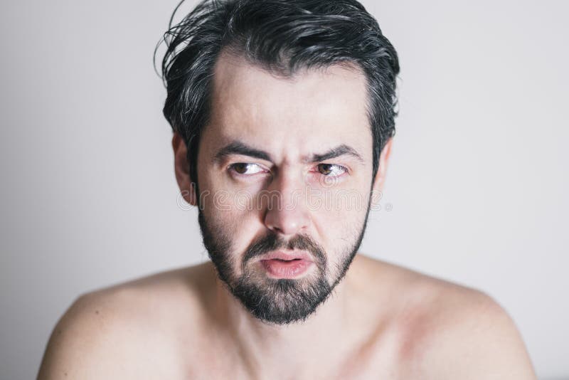 Young man with a problem stock image. Image of headache - 107820401