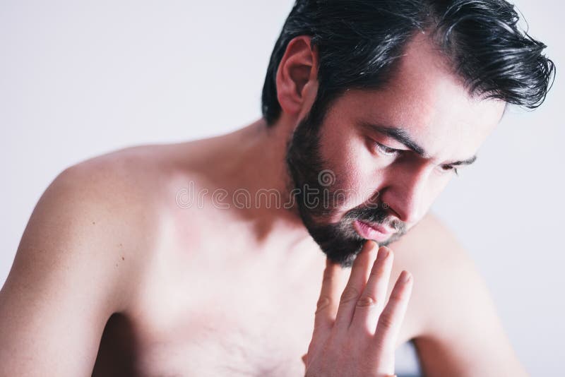 Young man with a problem stock image. Image of looking - 88778077