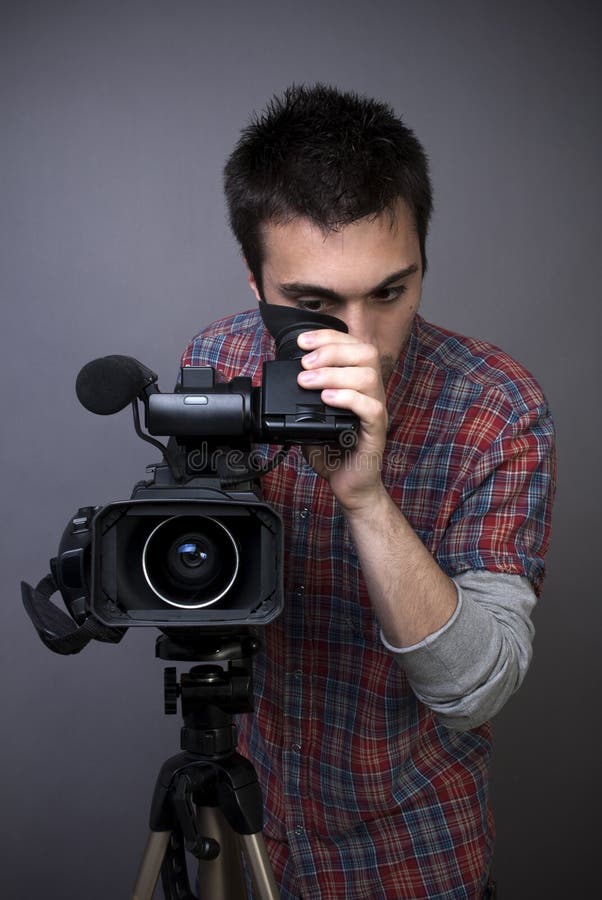 Professional Video Camera In Television Studio Stock Image - Image of ...
