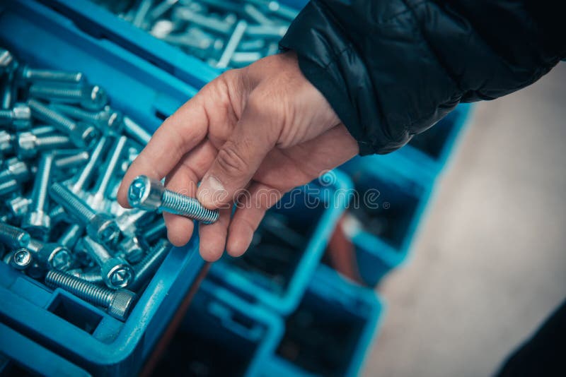 Young Man Purchasing a Hand Tool in Hardware Shop Stock Photo - Image ...