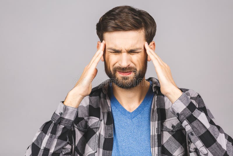 Headache, Uncomfortable Stressed Young Businesswoman Stock Photo ...