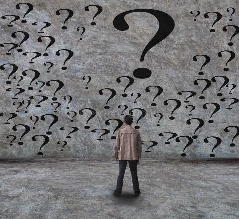 Young man and question stock photo. Image of back, people - 31072912