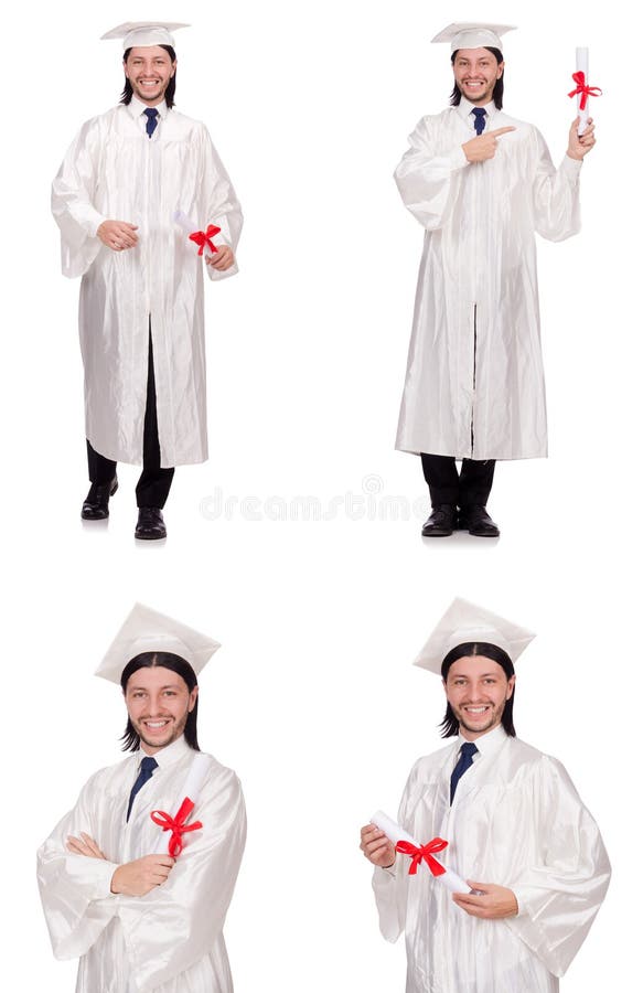 The Young Man Ready for University Graduation Stock Image - Image of ...