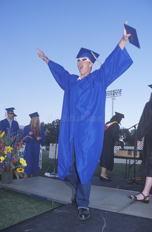 Young Man Receiving His High School Diploma Editorial Stock Image ...