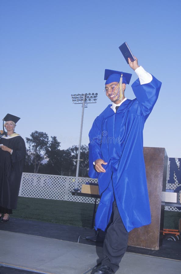 Young Man Receiving His High School Diploma Editorial Stock Image ...