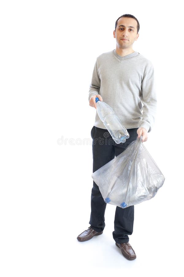 Young man recycling stock photo. Image of ecofriendly - 18788204