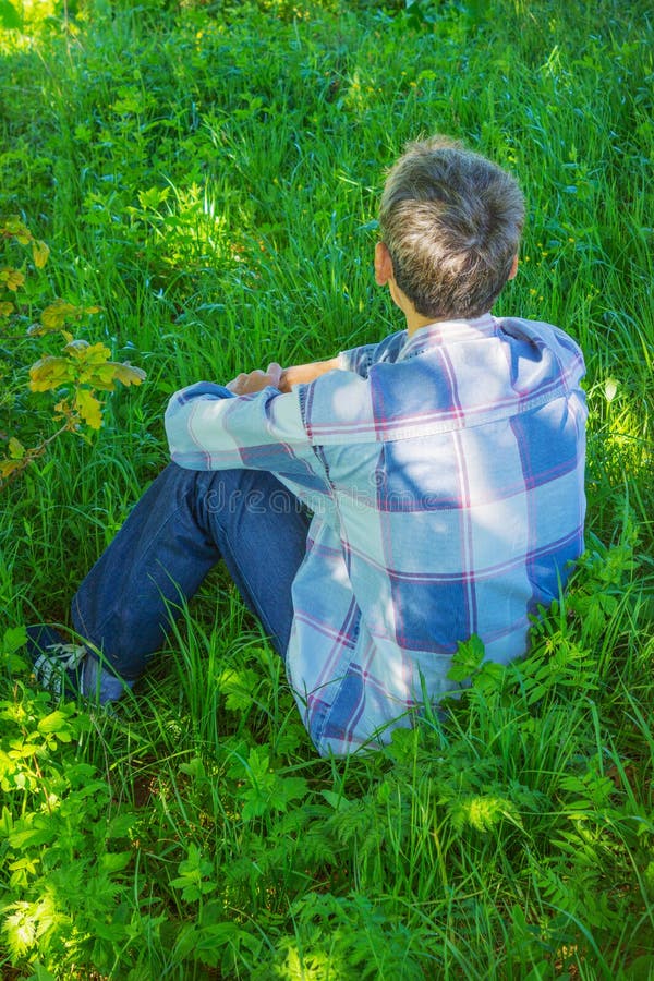Young Man is Resting in the Shade Stock Photo - Image of adventure ...