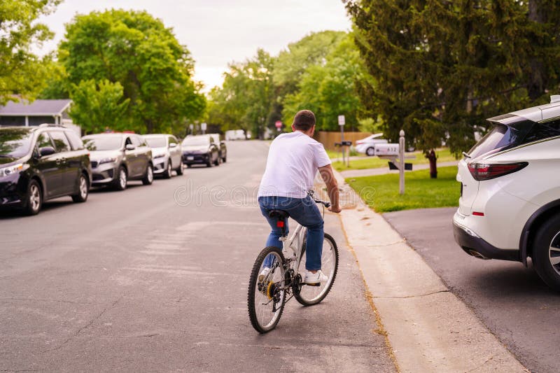 Young Man Riding a Bicycle Outdoors Stock Photo - Image of cycle ...