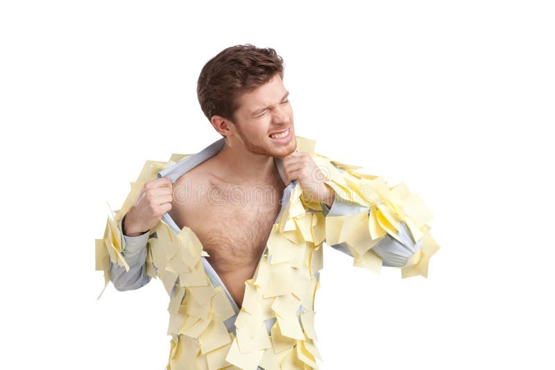 A Young Man Ripping Off His Shirt Stock Image Image Of Closeup Close 29104009