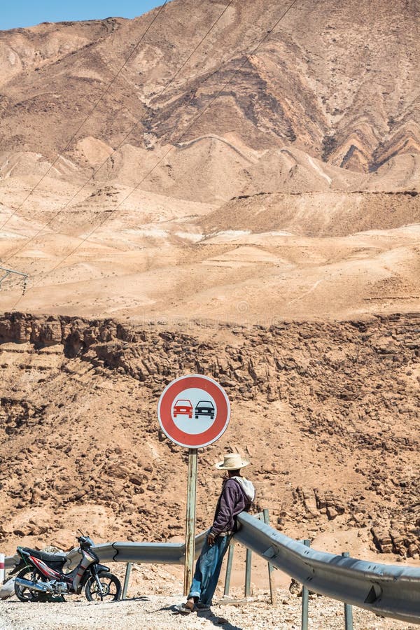 Young Man on a Road in Tunisia Stock Photo - Image of outdoor, color ...