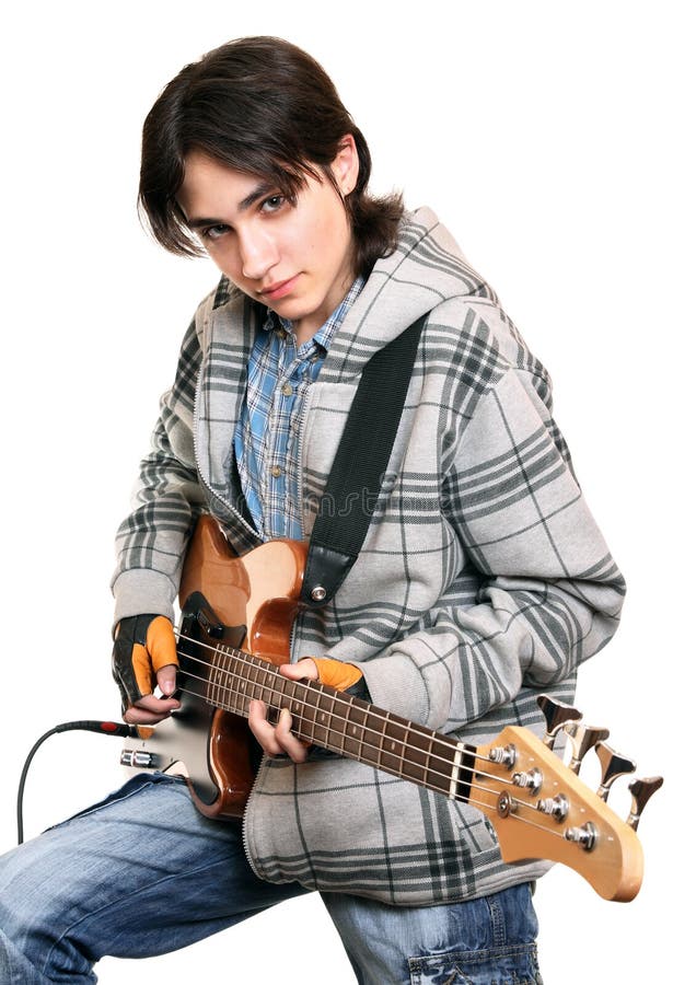 Young man rock musician stock photo. Image of attributes - 16335682