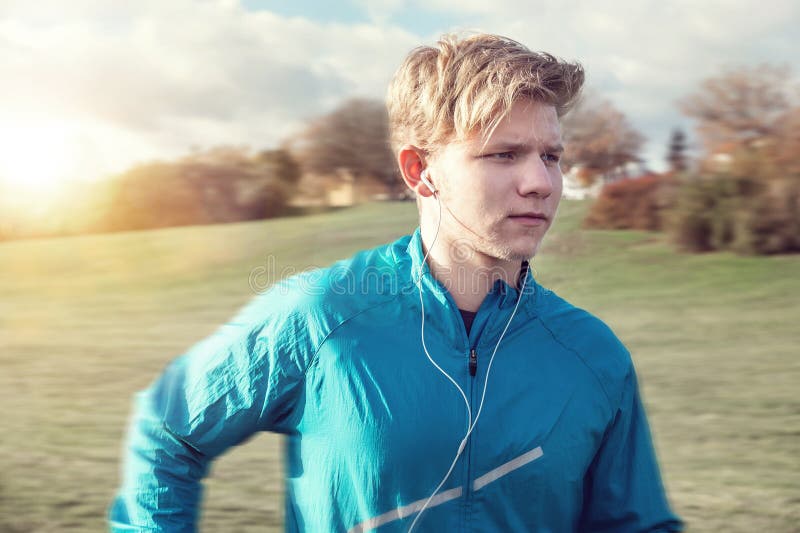 Young man runner portrait stock photo. Image of muscular - 62272188