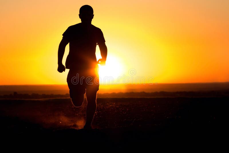 Young Man Running in the Field Stock Photo - Image of running, moving ...