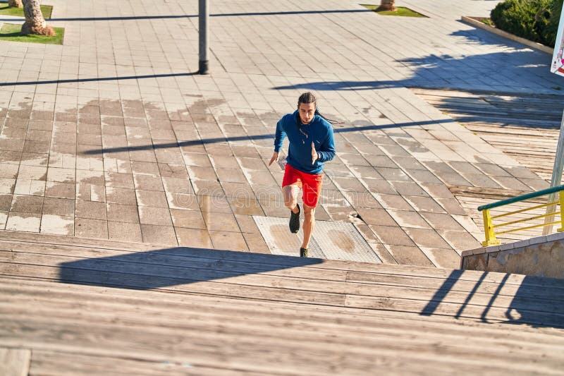 Young Man Running at Street Stock Image - Image of athletic, healthy ...