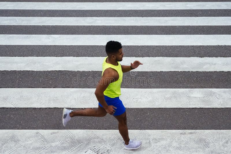 Young Man Running and Working Out in the Street Stock Photo - Image of ...