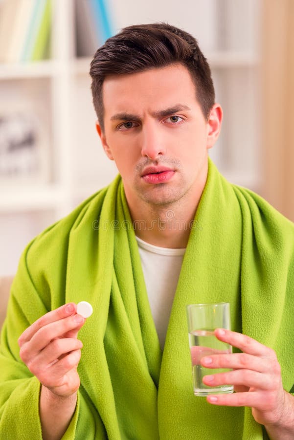Young man s disease stock photo. Image of illness, fever - 64029400